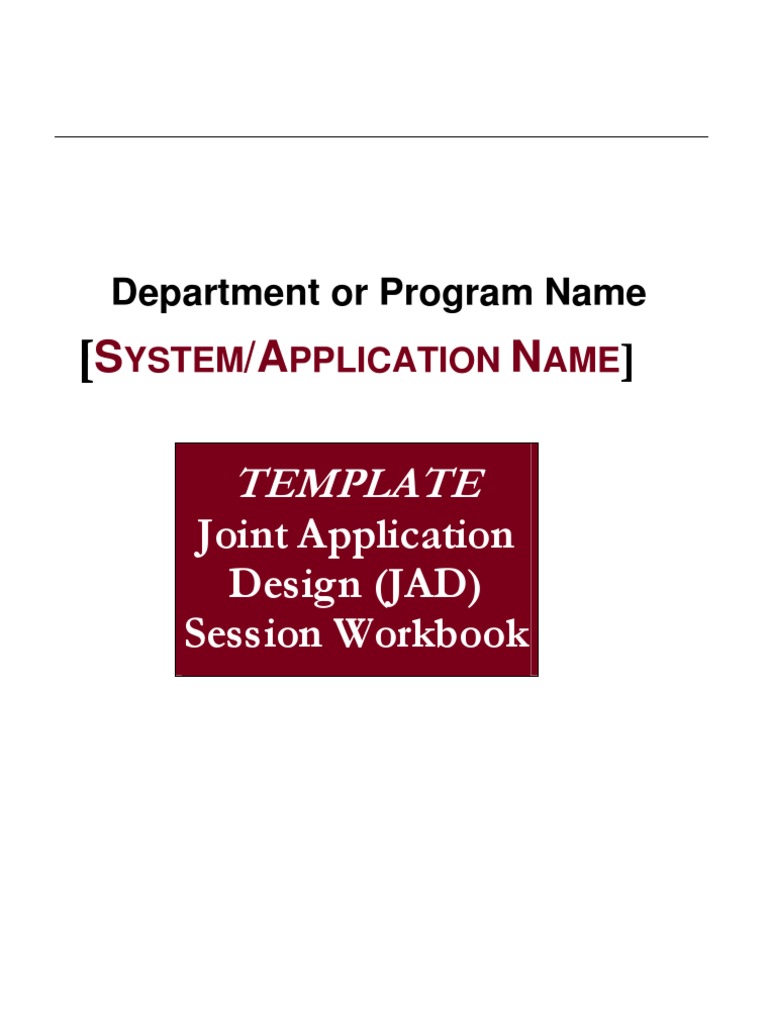 JAD Workbook Template | PDF | Design | Systems Engineering
