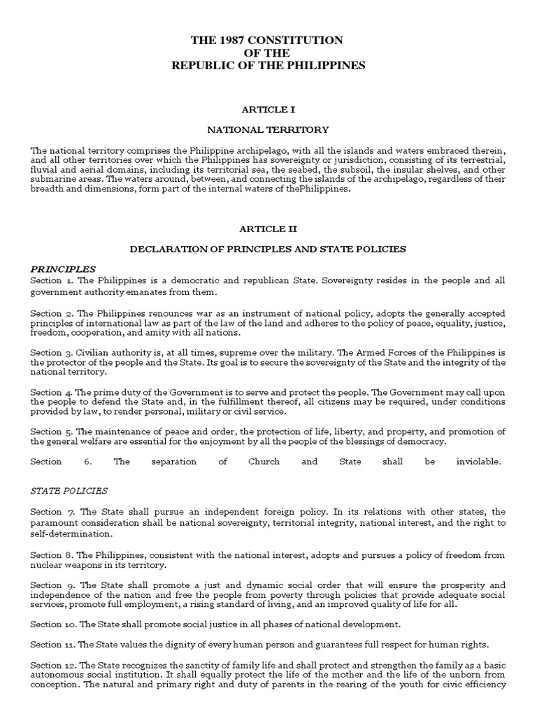 1987 Phil Consti - Art1-8 | PDF | United States House Of ...