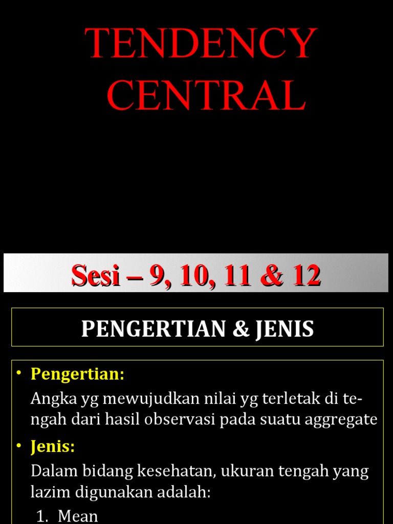 09 Tendency Central | PDF