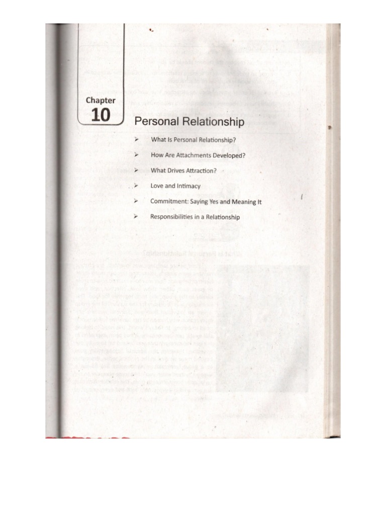 Personal Development Chapter 10 Personal Relationship | PDF
