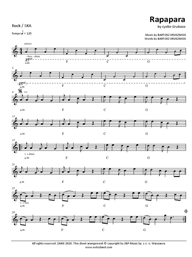 Rapapara Łydka Grubasa NL | PDF