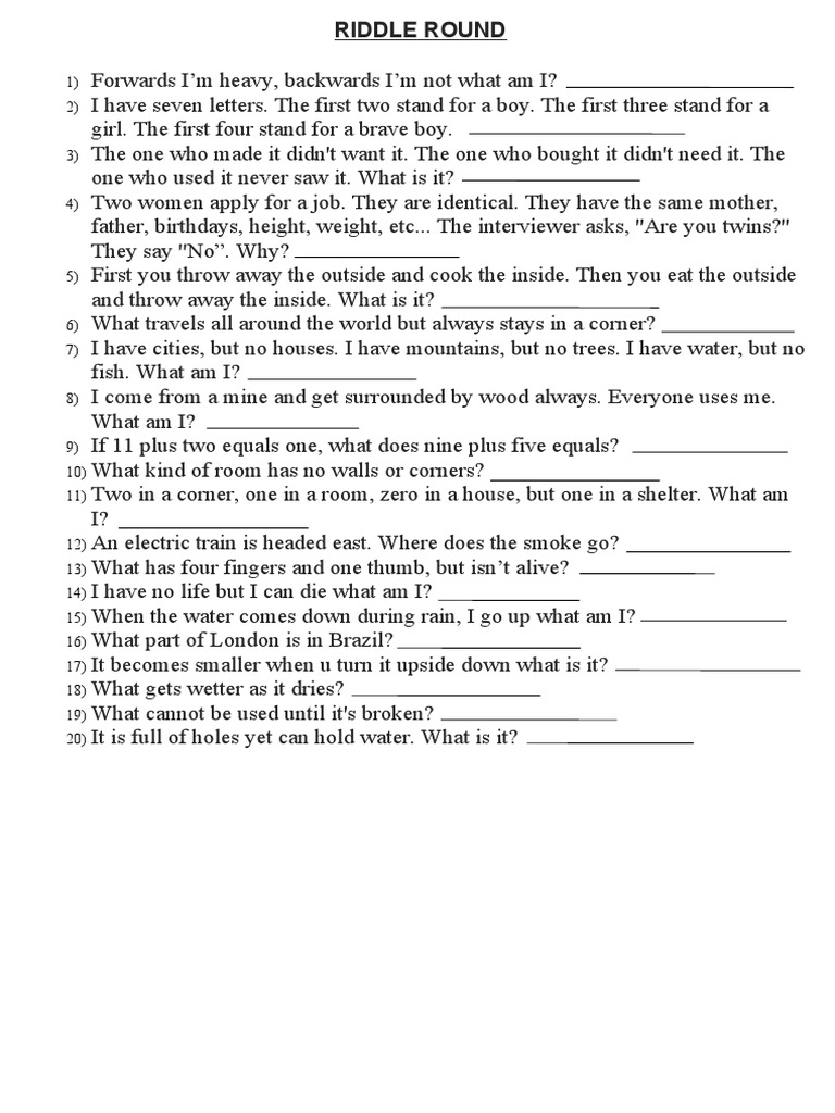 Riddle Round | PDF