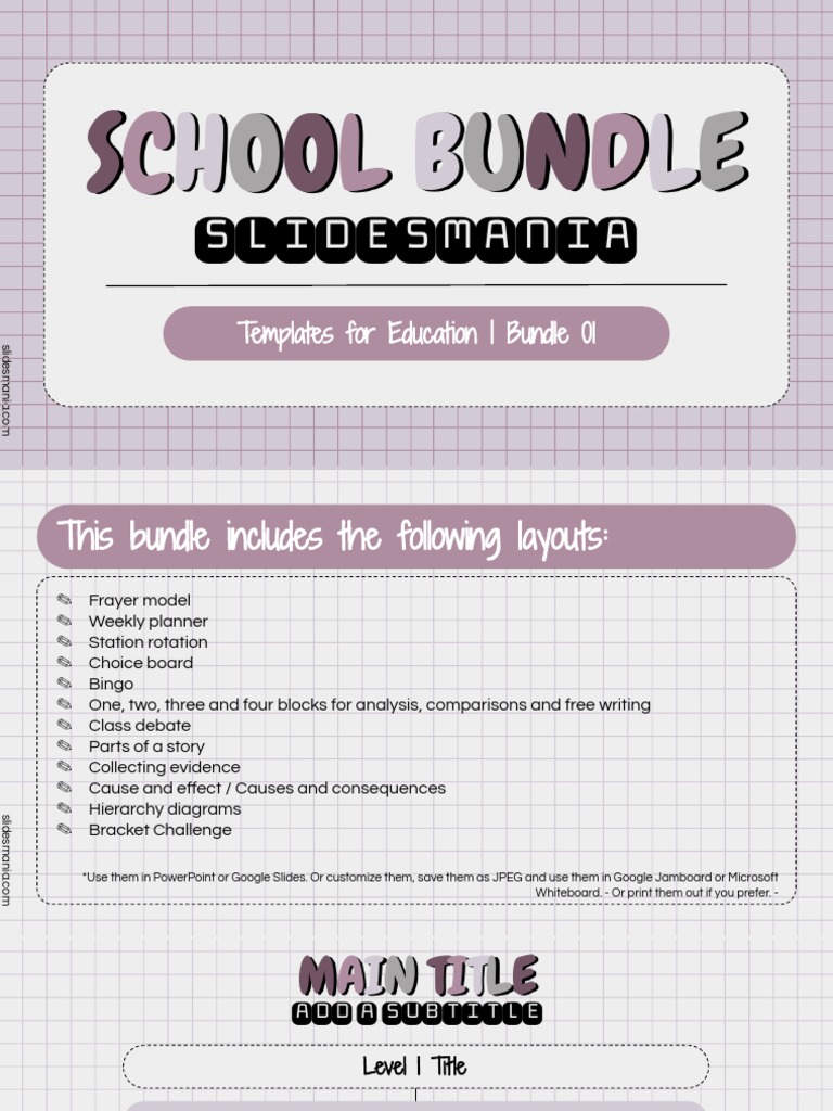 School Bundle 01 SlidesMania | PDF | Computing