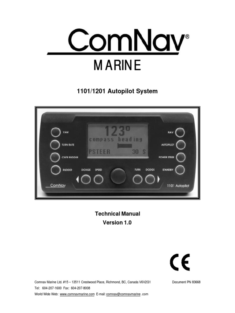 Comnav Autopilot 1101 & 1201 Technical Manual | PDF | Electrical ...