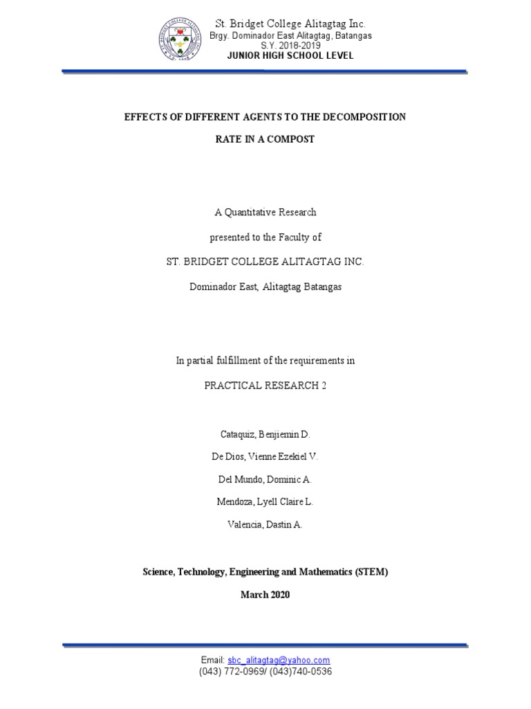 Thesis Completeeeeee | PDF | Soil | Decomposition
