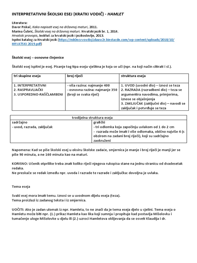 Hamlet, Esej | PDF