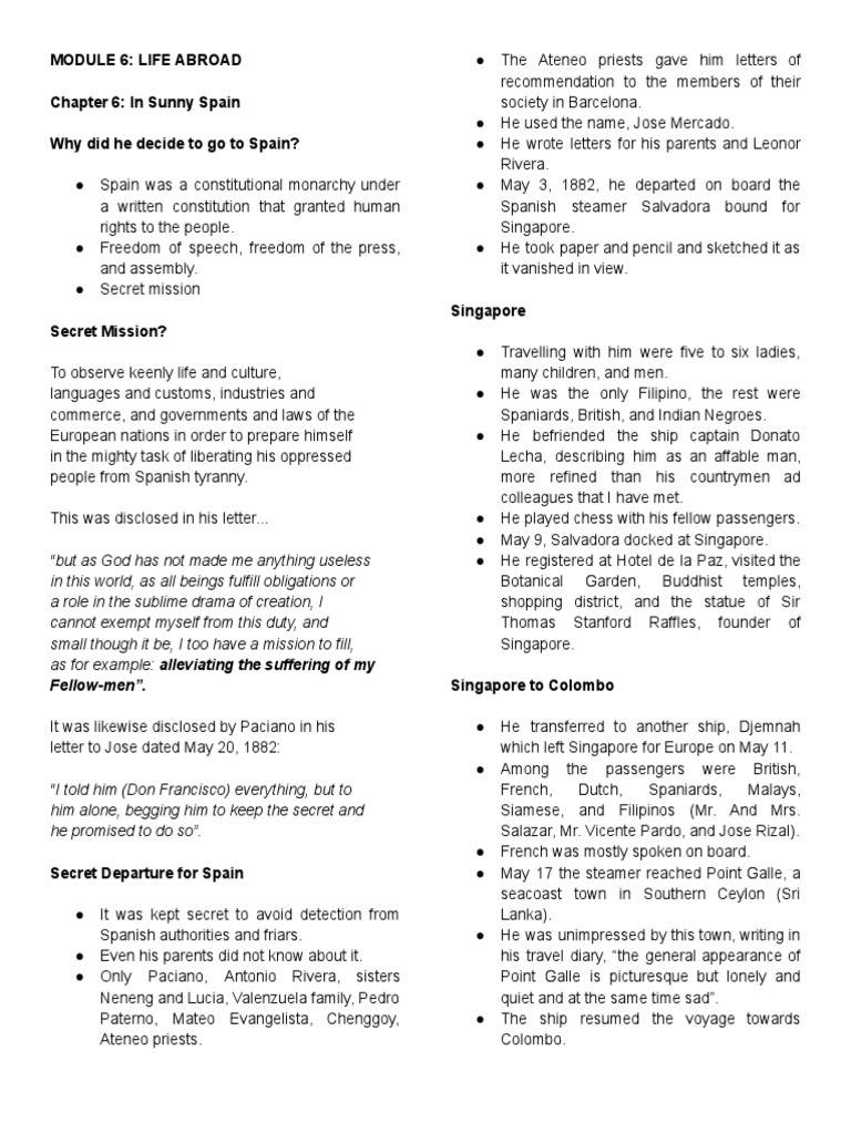 Life Works of Rizal Midterm Modules | PDF