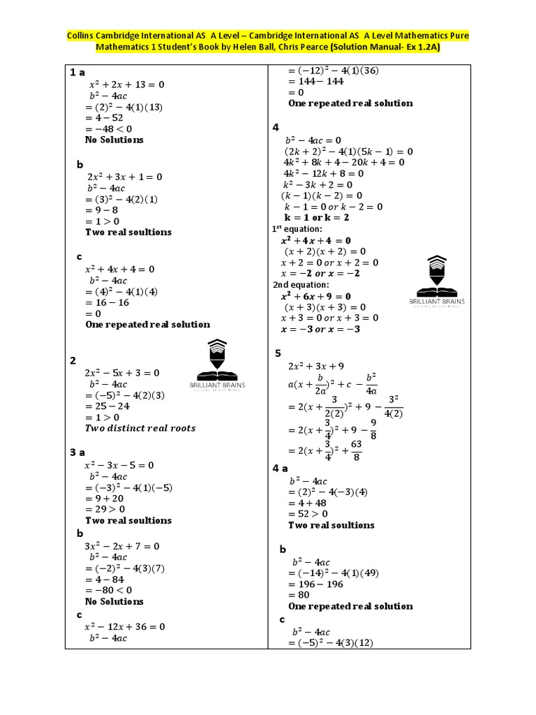 Collins Cambridge International AS A Level - Cambridge International AS A Level Mathematics Pure ...