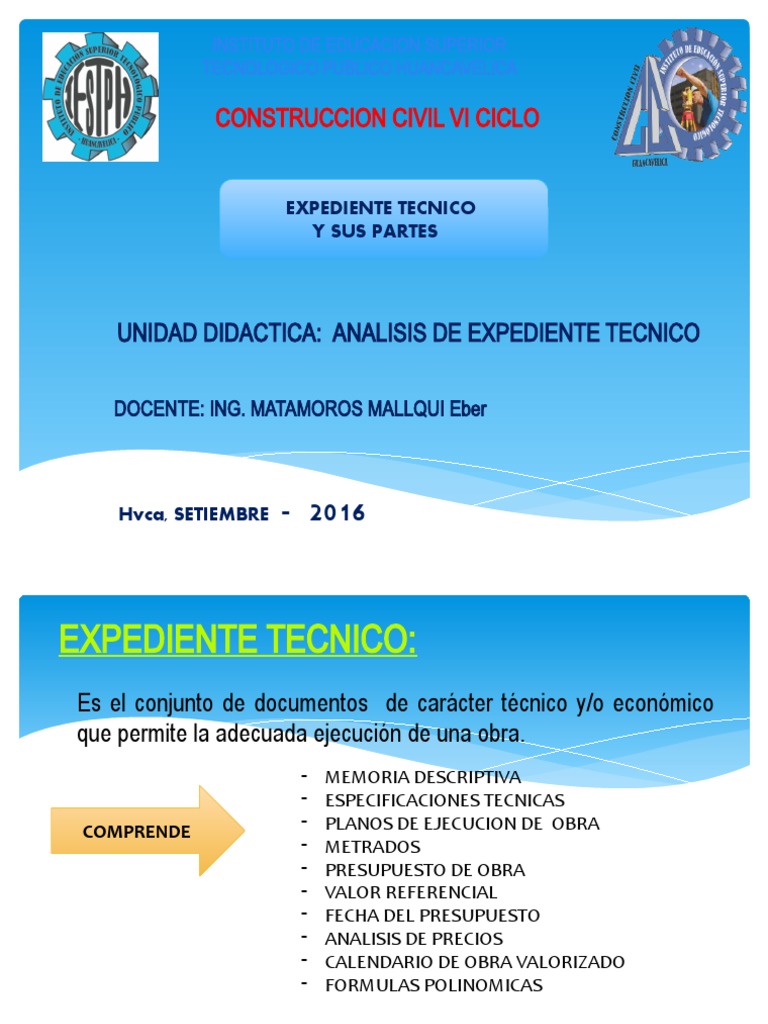 Analisis de Expediente Tecnico | PDF