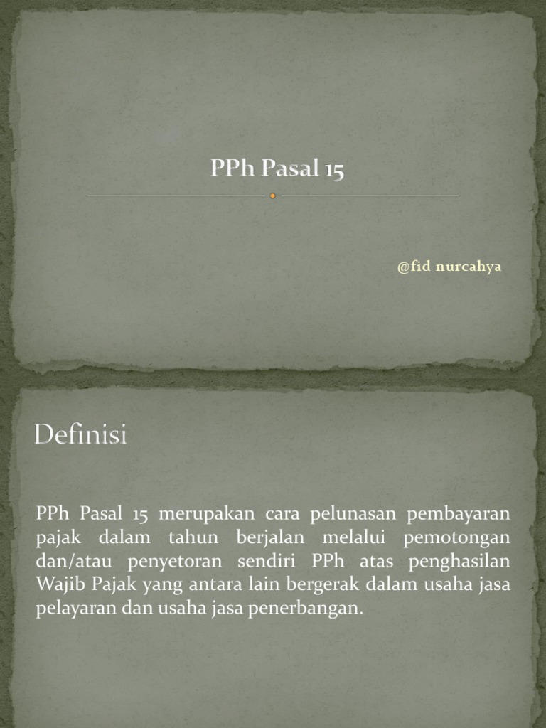 5 - PPH Pasal 15 | PDF