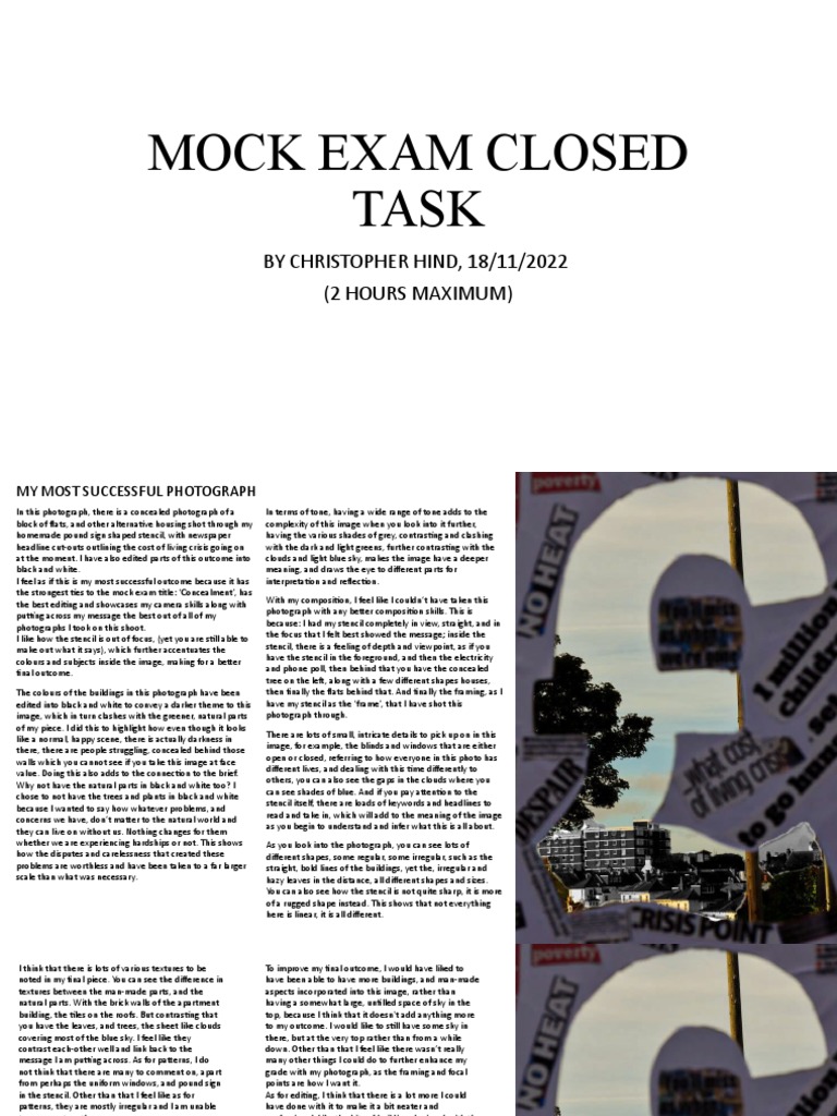 Mock Exam Closed Task | PDF
