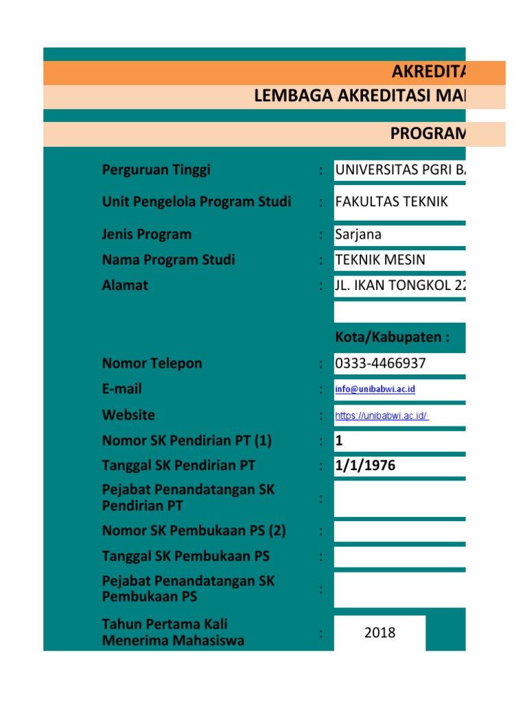LKPS Akademik Vokasi LAM Teknik | PDF