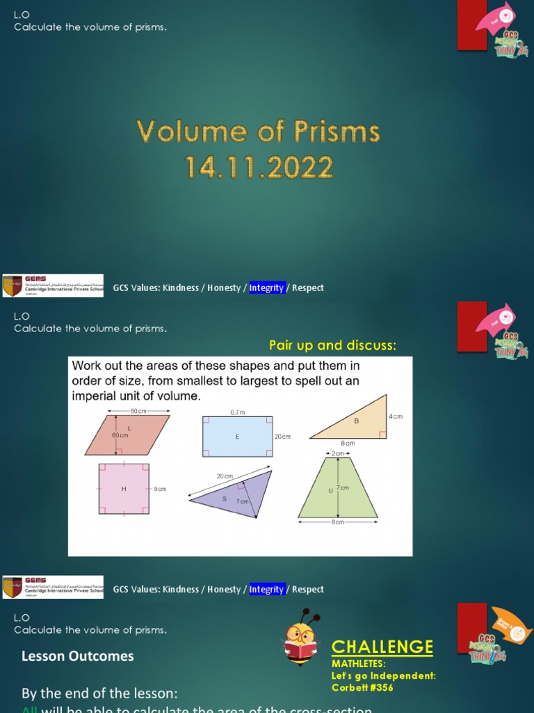 2.2 Volume of Prisms - X | PDF | Language Arts & Discipline | Foreign ...
