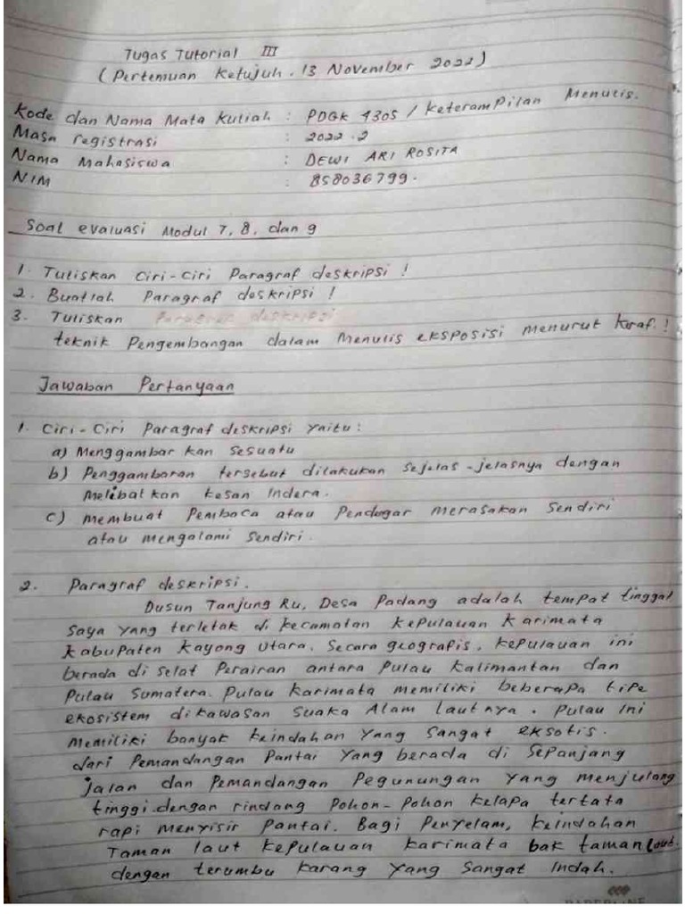 Tugas Tutorial III Dewi Ari Rosita | PDF