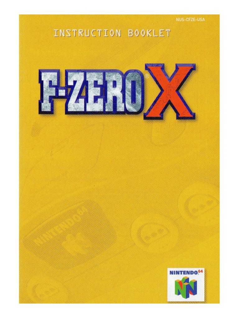 F Zero X Instruction Manual | PDF