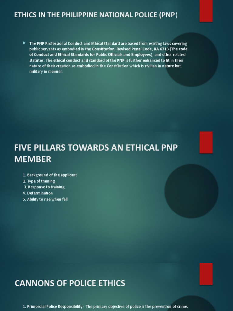 PNP Ethical Standards and Conduct | PDF | Police | Police Officer