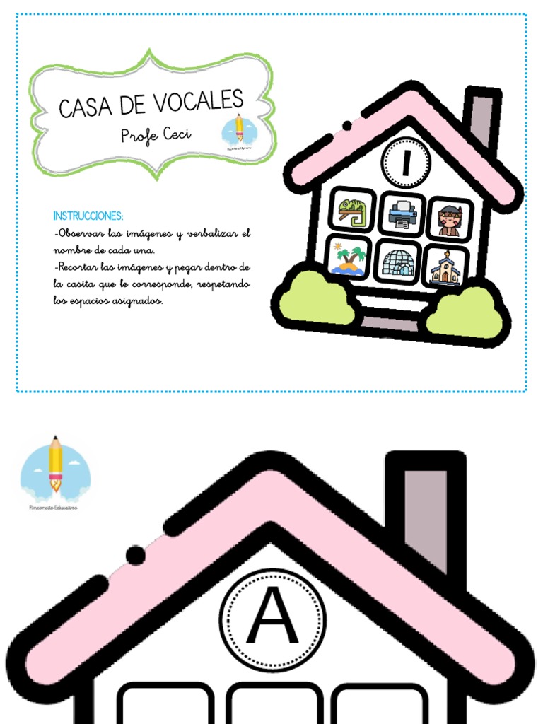 Casa de Vocales Rinconcito Educativo | PDF