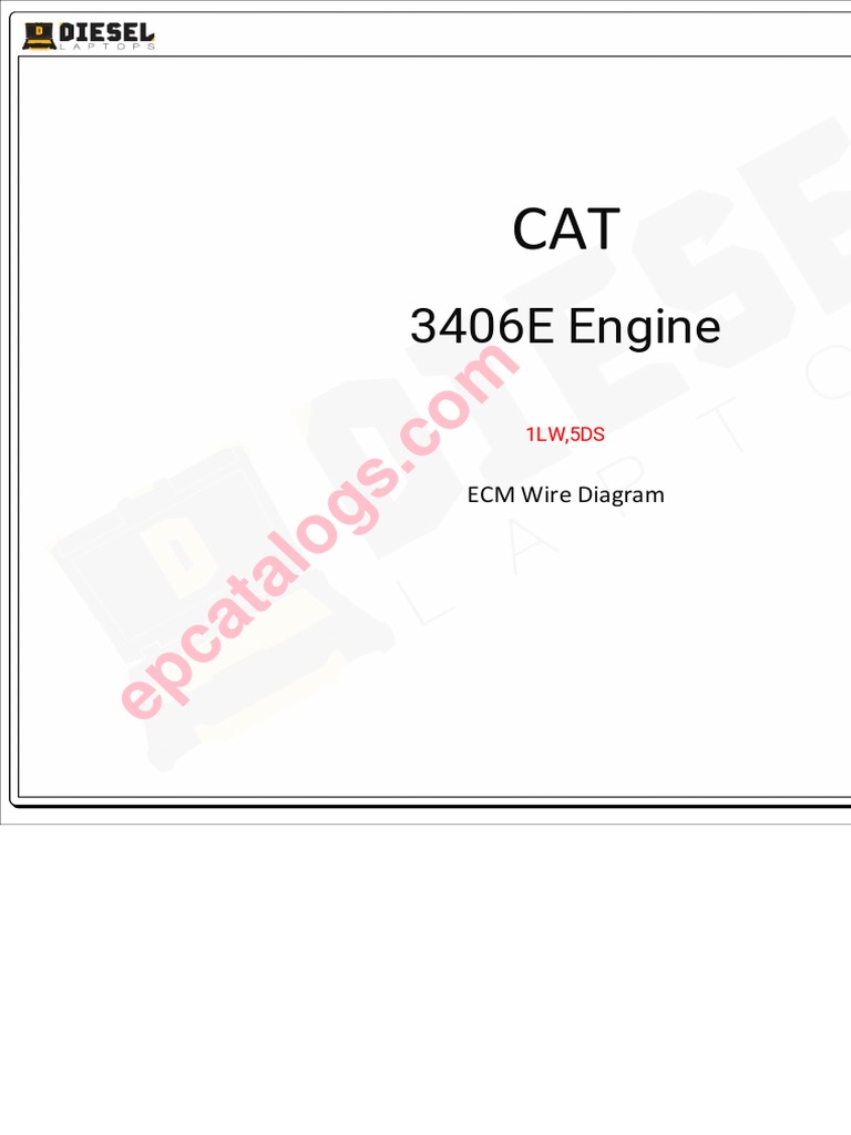 ECM Wire Diagram for Cat 3406E Engine 1LW, 5DS | PDF