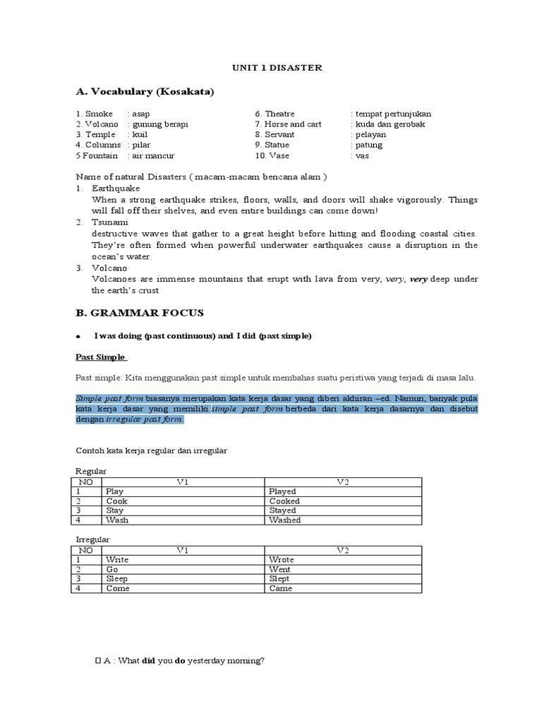 UNIT 1 DISASTER Grade 5 | PDF | Applied And Interdisciplinary Physics ...