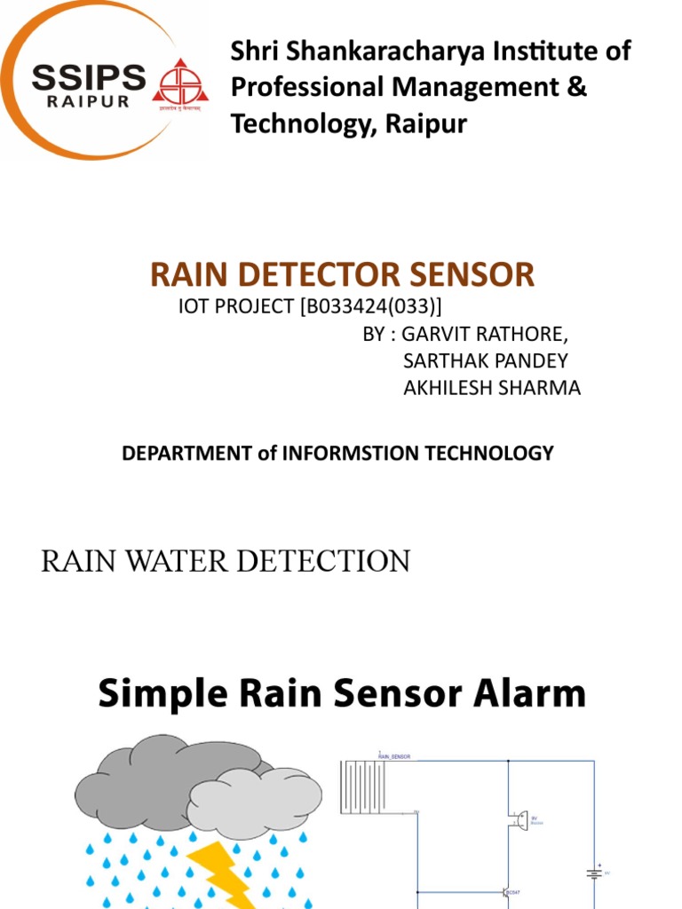 Rain Detector Sensor: Shri Shankaracharya Institute of Professional ...