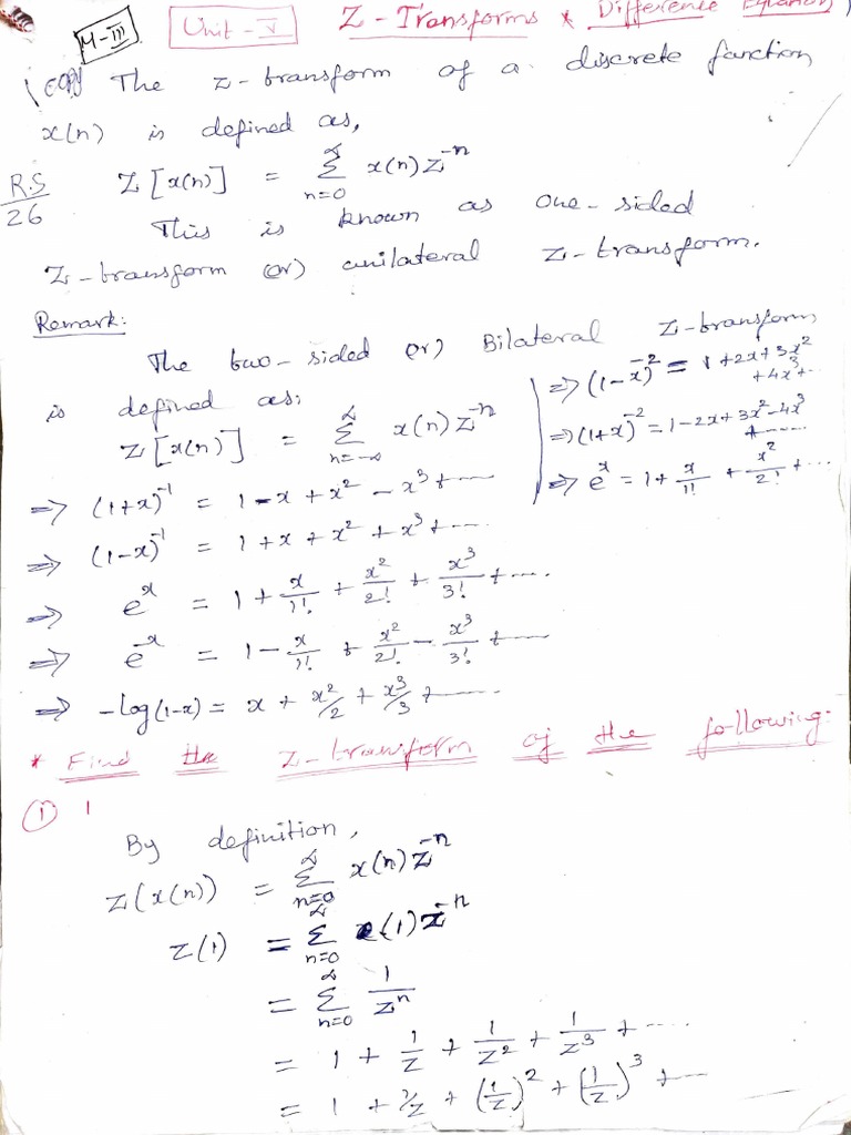 Z Transforms 1 Pdf