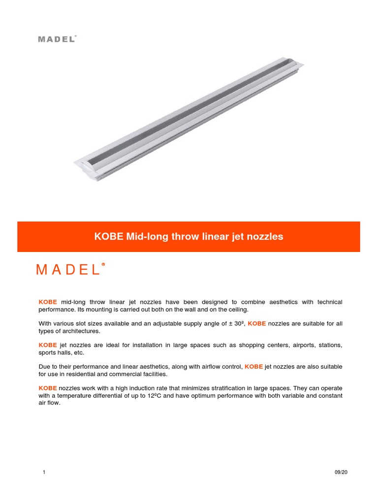 20 MADEL Linear-Jet-Nozzles KOBE en | PDF | Nozzle | Duct (Flow)