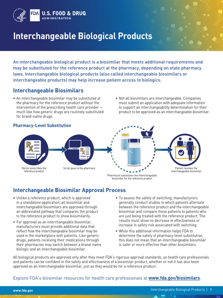 Interchangeable Biosimilars Guide | PDF | Pharmacy | Food And Drug ...