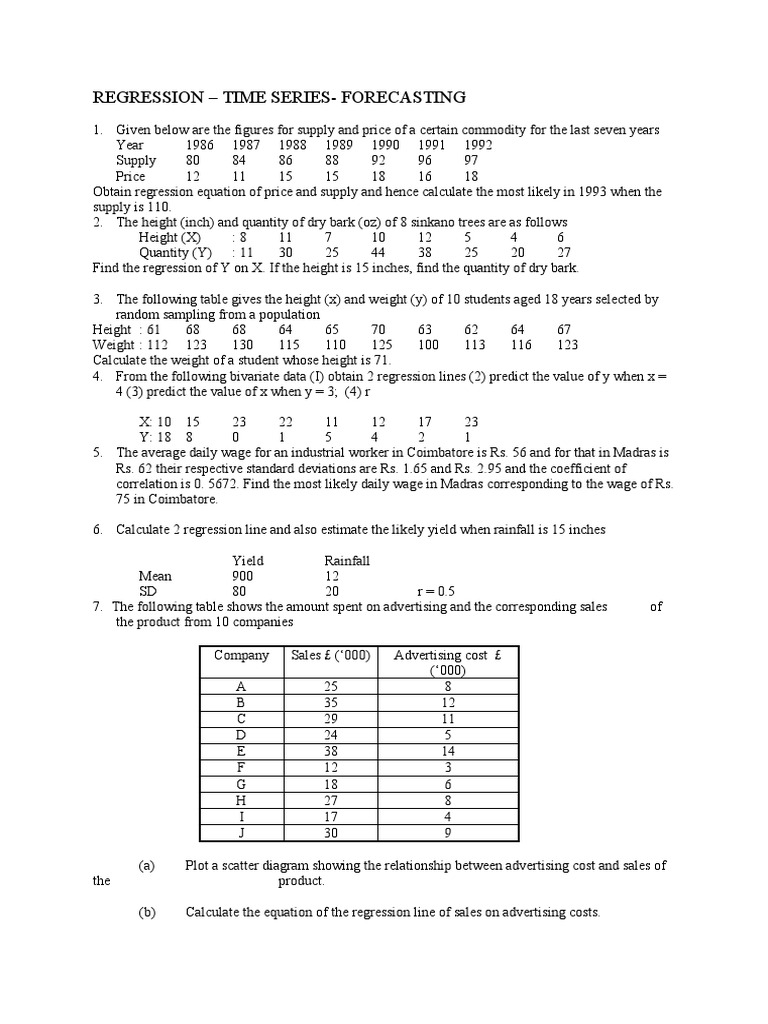 Regression-Timeseries Forecasting | PDF | Moving Average | Regression Analysis