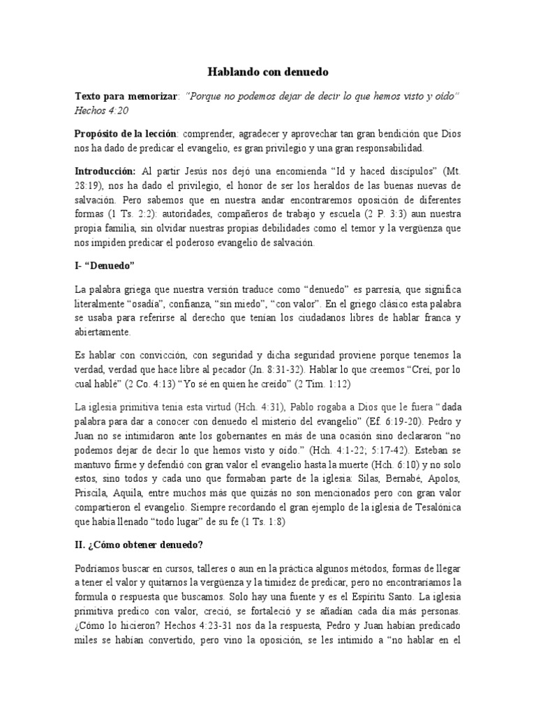 Hablando Con Denuedo HCH | PDF | Evangelios | Pablo el apóstol