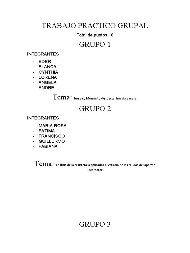 Trabajo Practico Grupal | PDF