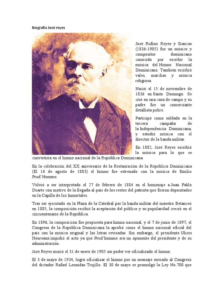 Biografía José Reyes | PDF