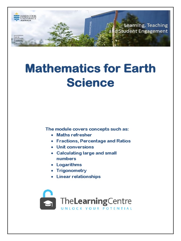 Mathematics for Earth Science Guide | PDF | Percentage | Numbers