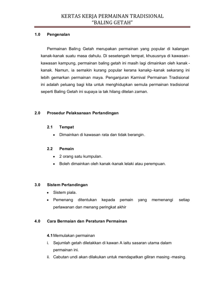 KK Permainan Baling Getah | PDF
