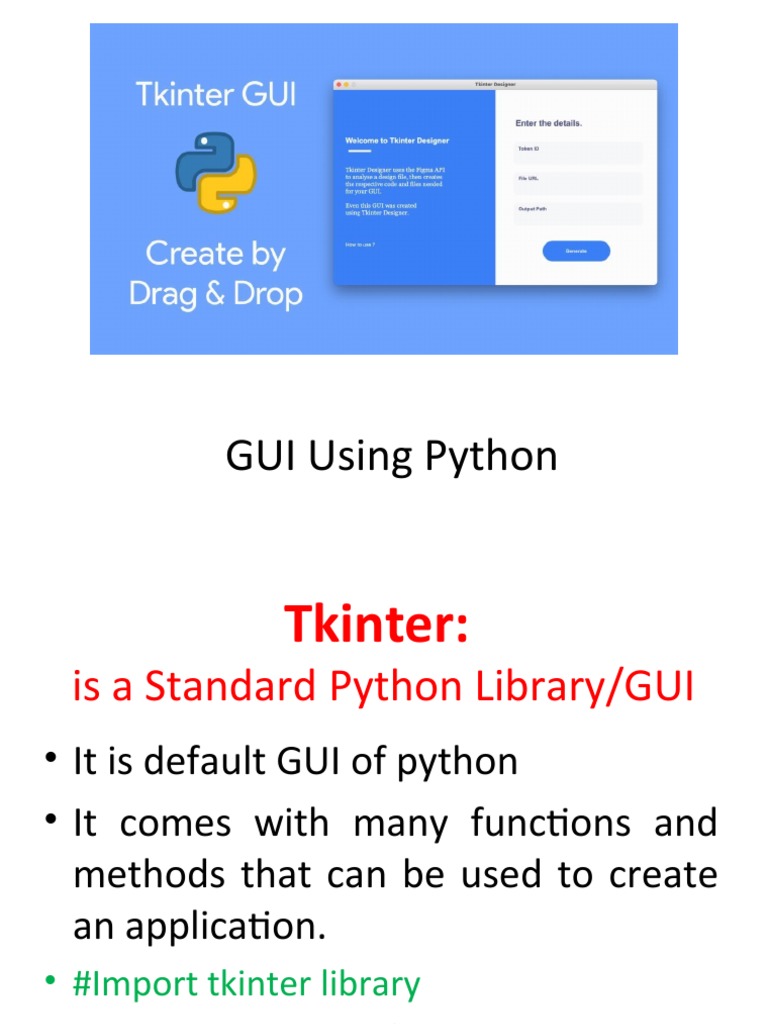 Tkinter - Students 4 UNIT CH2 GUI Using Python | PDF Tkinter - Students 4 UNIT CH2 GUI Using Python | PDF