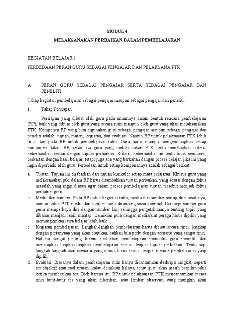 Resume Modul 4 PTK | PDF