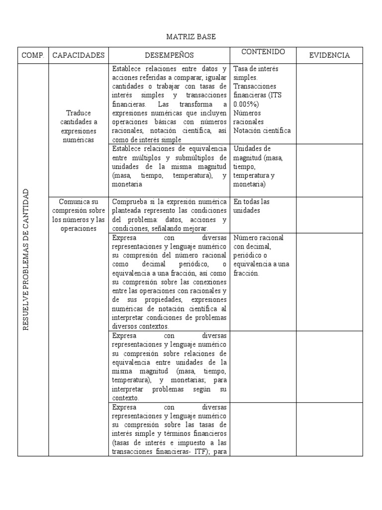 Matriz Base | PDF | Ecuaciones | Números
