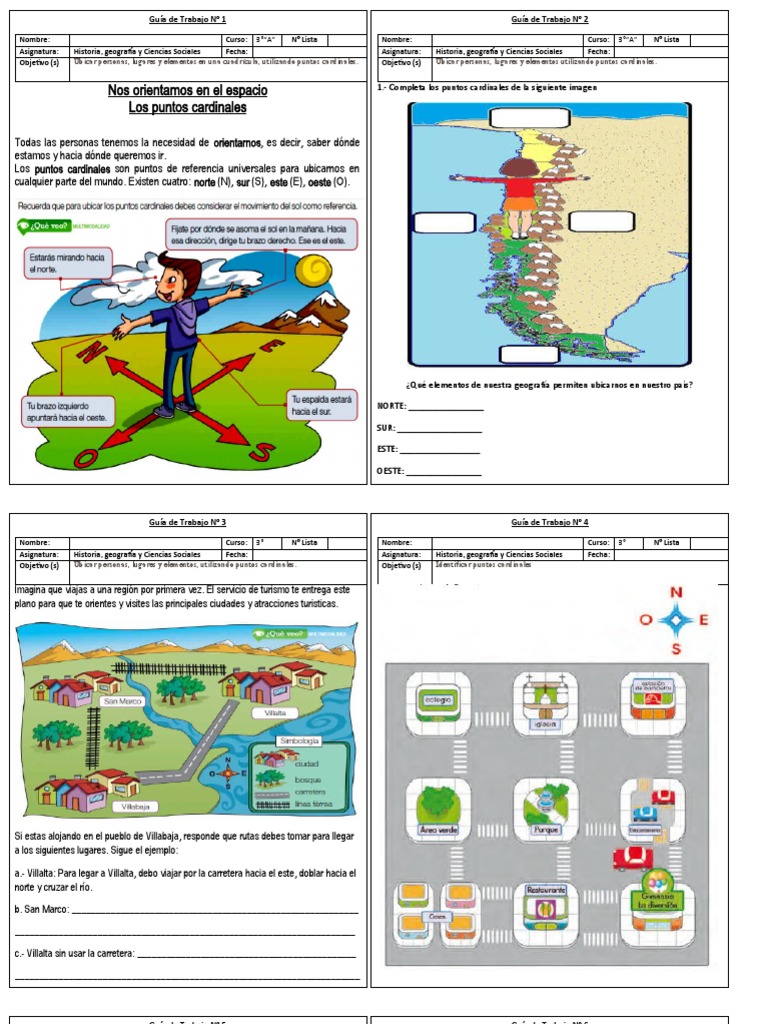 Ubicación con Puntos Cardinales | PDF | Geografía