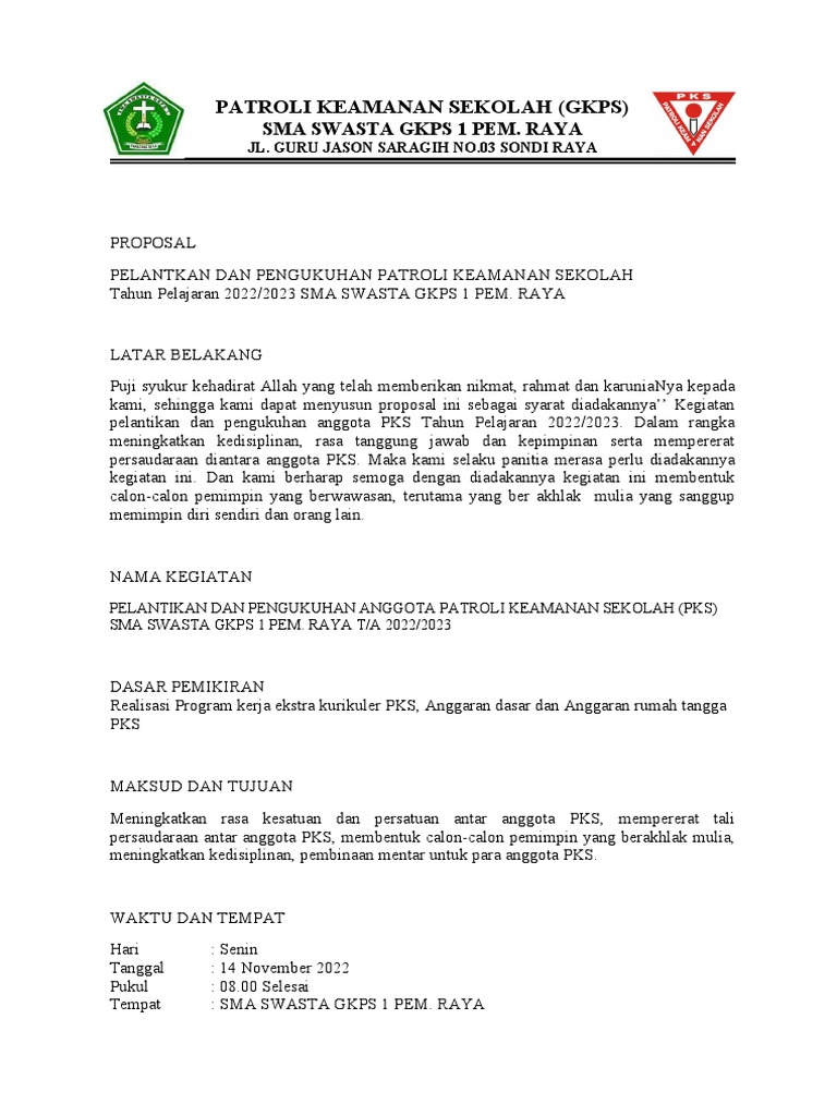 Patroli Keamanan Sekolah2 | PDF