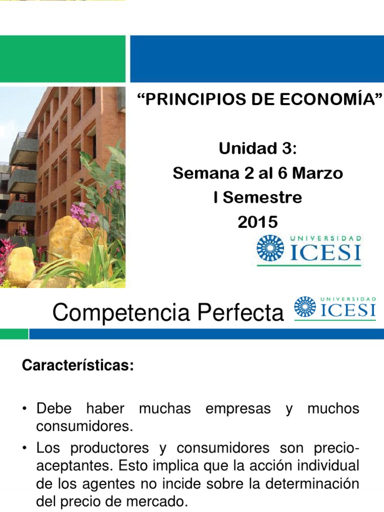 Mercados Competitivos | PDF | Mercado (economía) | Competencia perfecta
