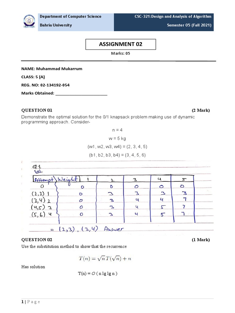 assignment 2 | PDF | Theoretical Computer Science | Mathematics