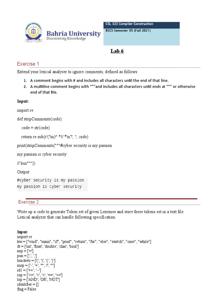 Tokenization and Lexical Analysis of Source Code | PDF | Software | Programming Paradigms