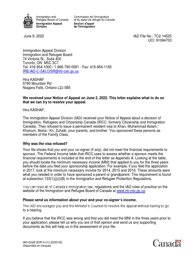 Resolving an Immigration Appeal | PDF