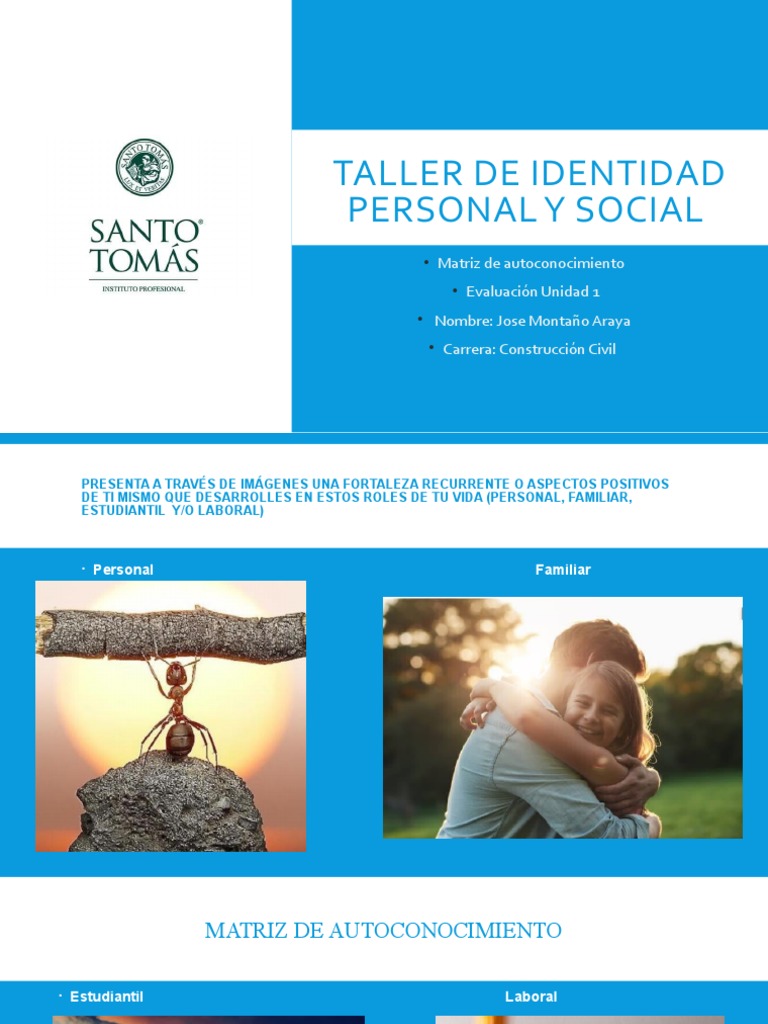 Taller de Identidad Personal y Social | PDF | Relaciones personales ...