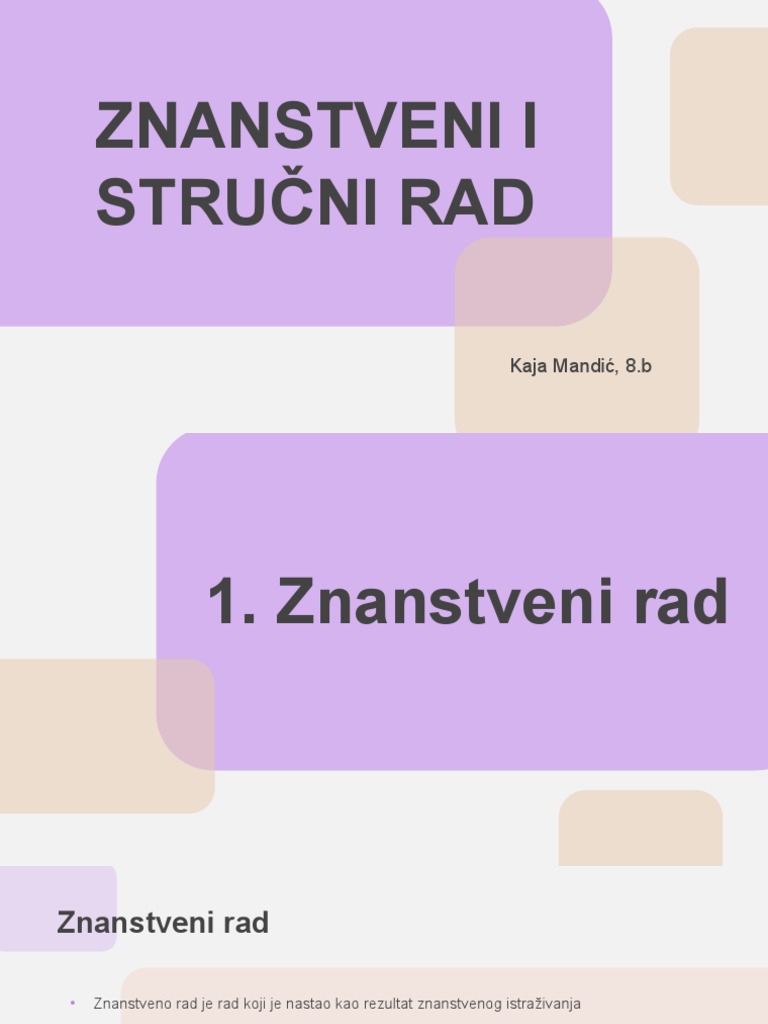 Stručni i Znanstveni Radovi | PDF