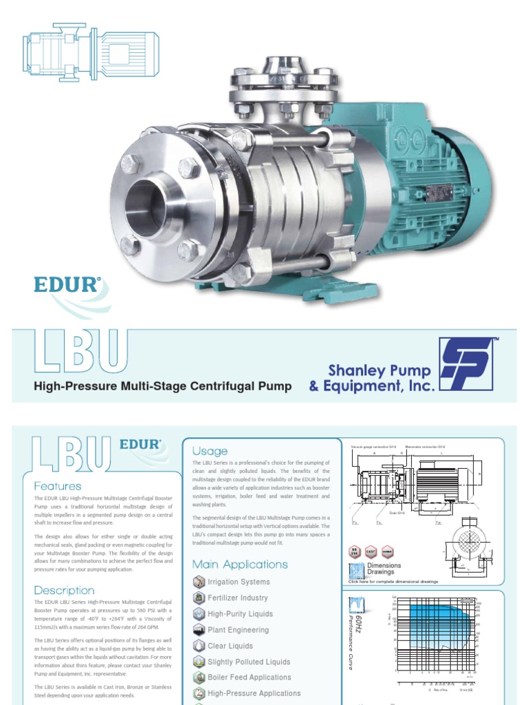Edur Lbu Shanley Daf Centrifuge Pumps | PDF | Pump | Mechanical Engineering