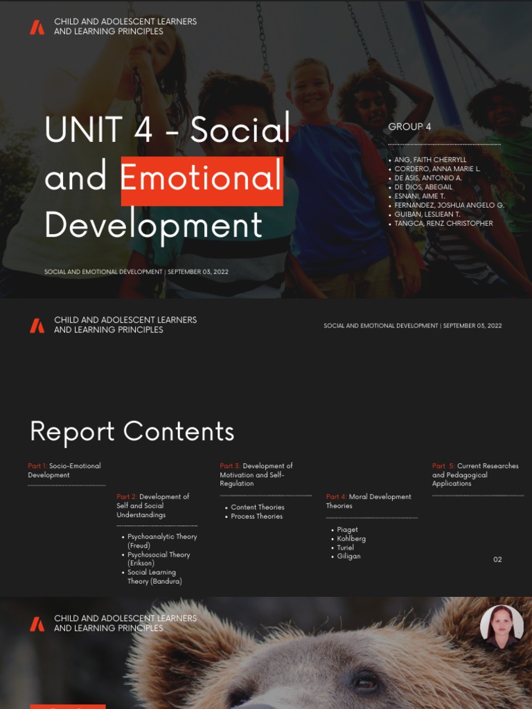 UNIT 4 Social and Emotional Development | PDF | Motivation | Motivational