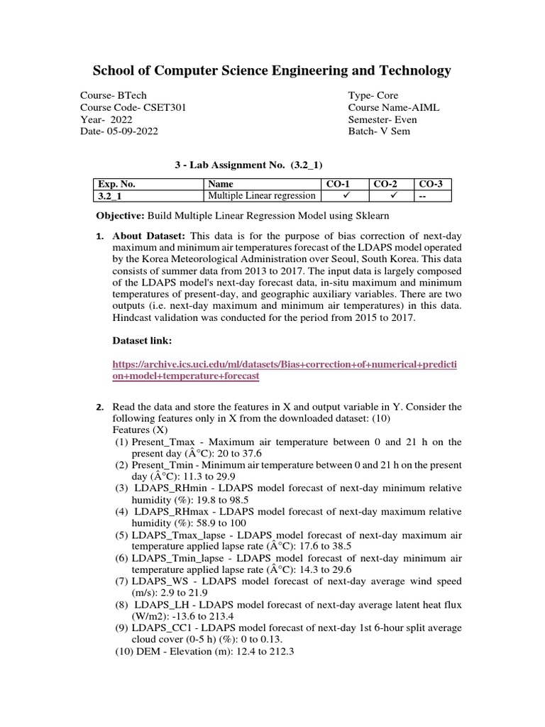 Assignment3.2 1 | PDF | Regression Analysis | Statistics
