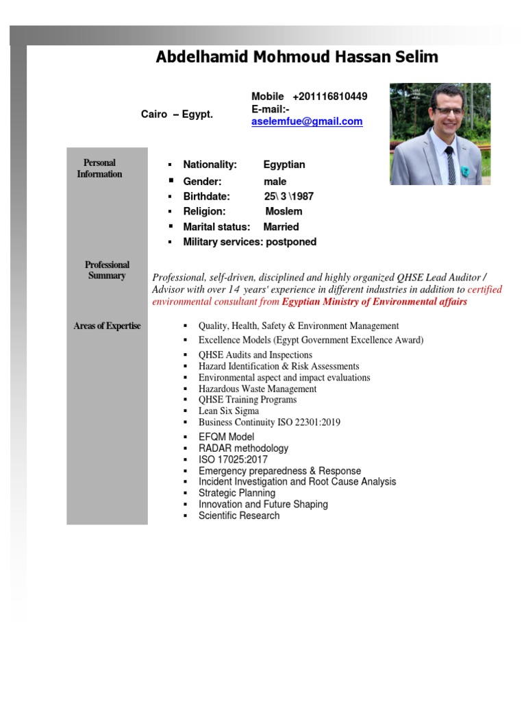 Abdelhamid Selim CV-2022 | PDF