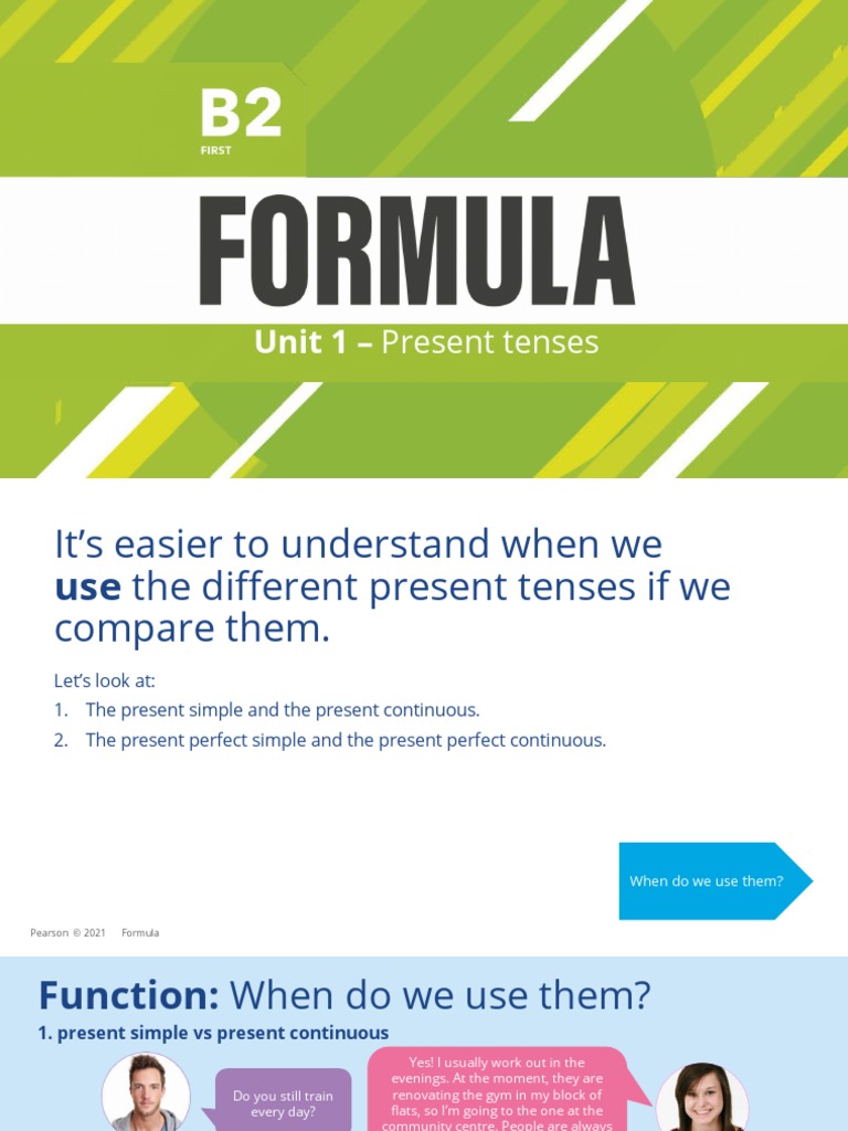 Formula Grammar PPT B2 U1 | PDF | Verb | Grammatical Tense