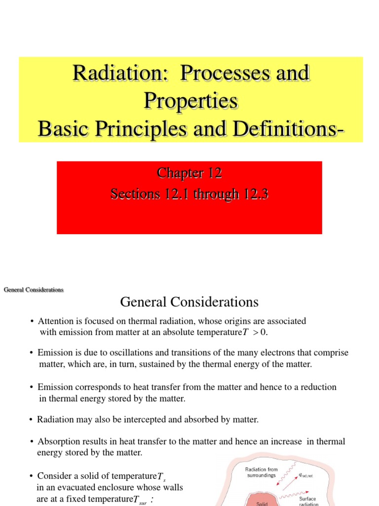 Lec-1-2 Radiation Processes and Properties Basic Principles and Definitions | PDF | Emission ...